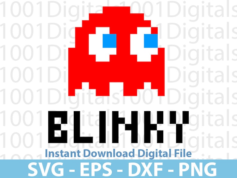Pac Blinky Svg, Cute Red Pac Svg, Pac Clipart, Cut File, Cricut ...