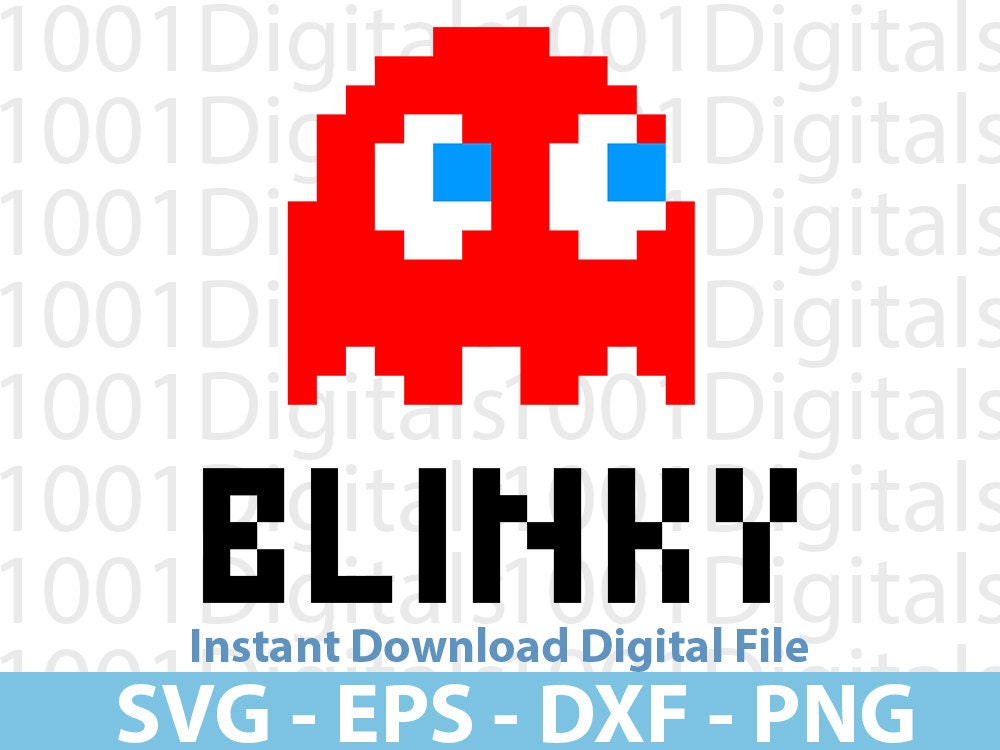Pac Blinky Svg, Cute Red Pac Svg, Pac Clipart, Cut File, Cricut ...