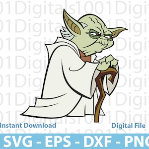 Master Yoda Svg, Star Wars Yoda Svg , Cute Yoda Svg, Eps Png Dxf ...