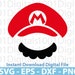Luigi Hat Svg, Mario Hat Silhouette Svg, Mario Clipart, Cut File ...