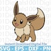 Eevee Svg, Pokemon Eevee Svg, Eevee Clipart, Png Cut File, Cricut ...