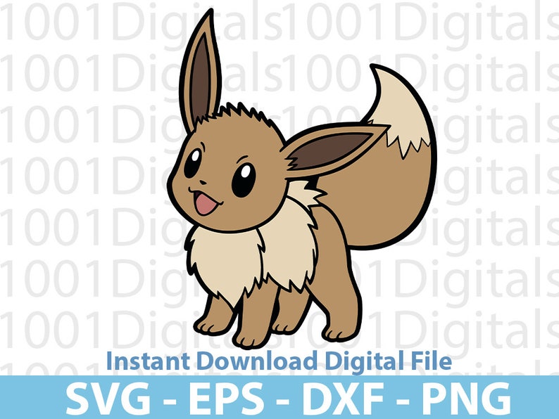 Eevee Svg, Pokemon Eevee Svg, Eevee Clipart, Png Cut File, Cricut ...