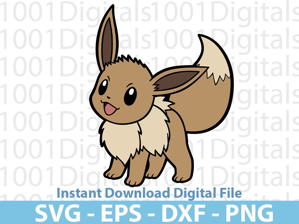 Eevee Svg, Pokemon Eevee Svg, Eevee Clipart, Png Cut File, Cricut ...