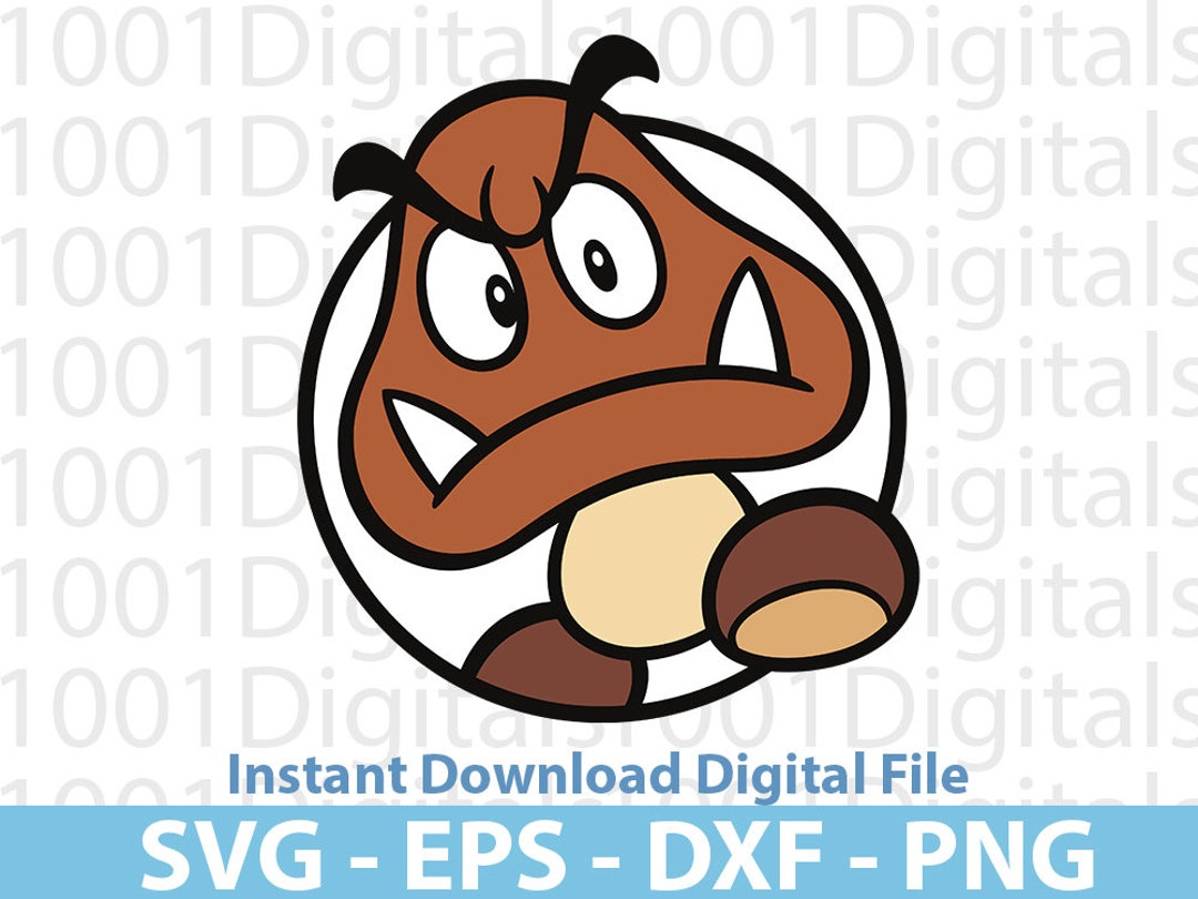 Goomba Svg, Super Mario Goomba Svg, Mario Clipart, Cut File, Cricut ...