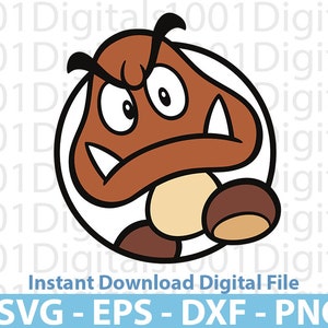 Goomba Svg, Super Mario Goomba Svg, Mario Clipart, Cut File, Cricut ...