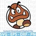 Goomba Svg, Super Mario Goomba Svg, Mario Clipart, Cut File, Cricut ...