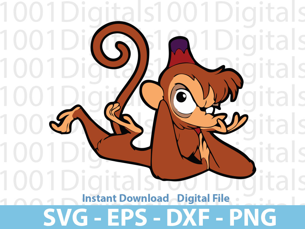 Aladdin Abu Svg Cute Monkey Abu Svg Aladdin Clipart Png Cut - Etsy