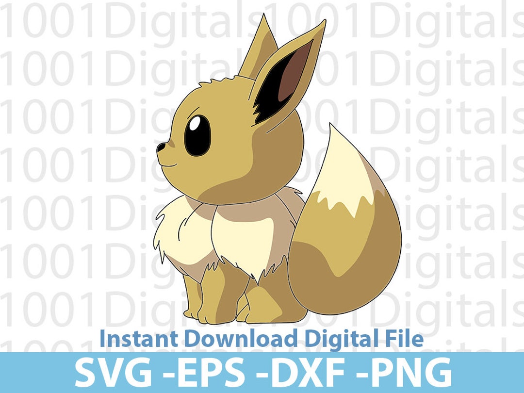 Eevee Svg, Pokemon Eevee Svg, Eevee Clipart, Png Cut File, Cricut ...