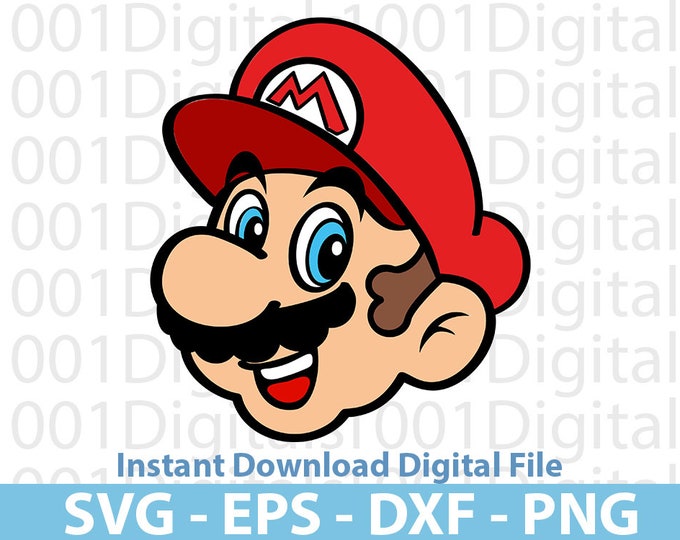 SVG Mario Digital Download Cutting File - Etsy Canada