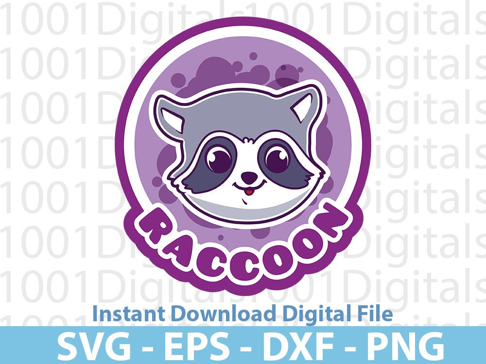 Mapache Svg Mapache Svg para niños Mapache Animal Svg Lindo - Etsy España