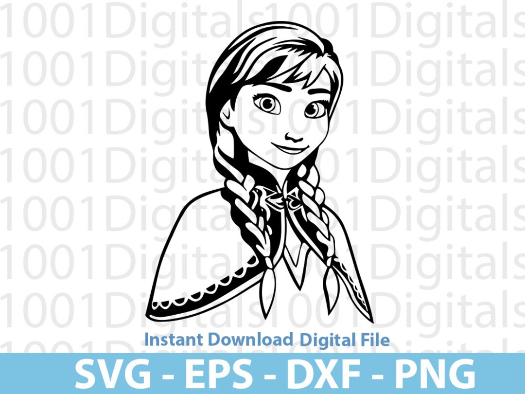 Anna Svg, Frozen Sisters Anna Svg , Cute Anna Svg, Frozen Anna Clipart ...