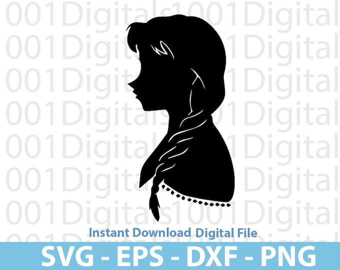 Anna Svg, Frozen Anna Svg, Frozen Anna Png, Frozen Anna Outline Svg ...