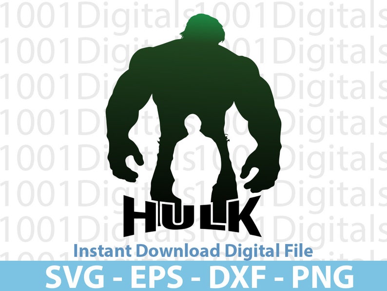 Hulk Silhouette Svg,superhero Svg Instant Download Svg Eps Dxf Png ...