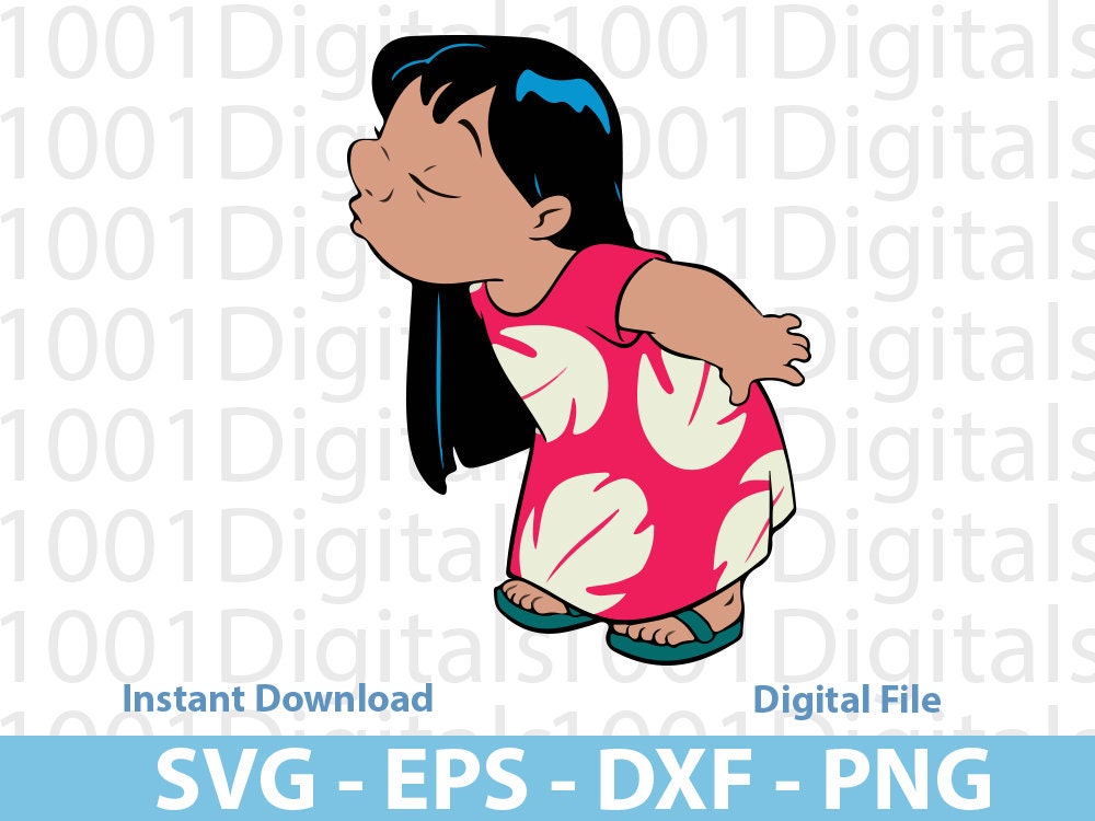 Lilo and Stitch Svg, Lilo Kiss Svg , Cute Lilo Svg, Lilo Clipart, Cut ...
