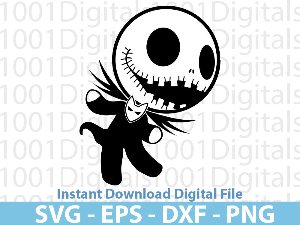 Jack Skellington Svg ,skellington Silhouette Svg Clipart, Png Cut File ...