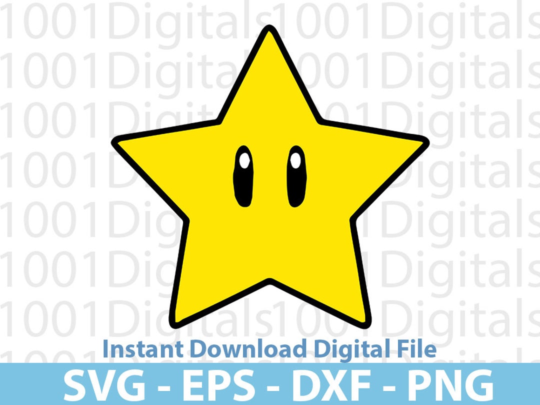 Star Svg, Super Mario Star Svg, Mario Clipart, Cut File, Cricut ...