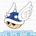 Shell Blue Svg, Mario Shell Blue Svg, Mario Clipart, Cut File, Cricut ...