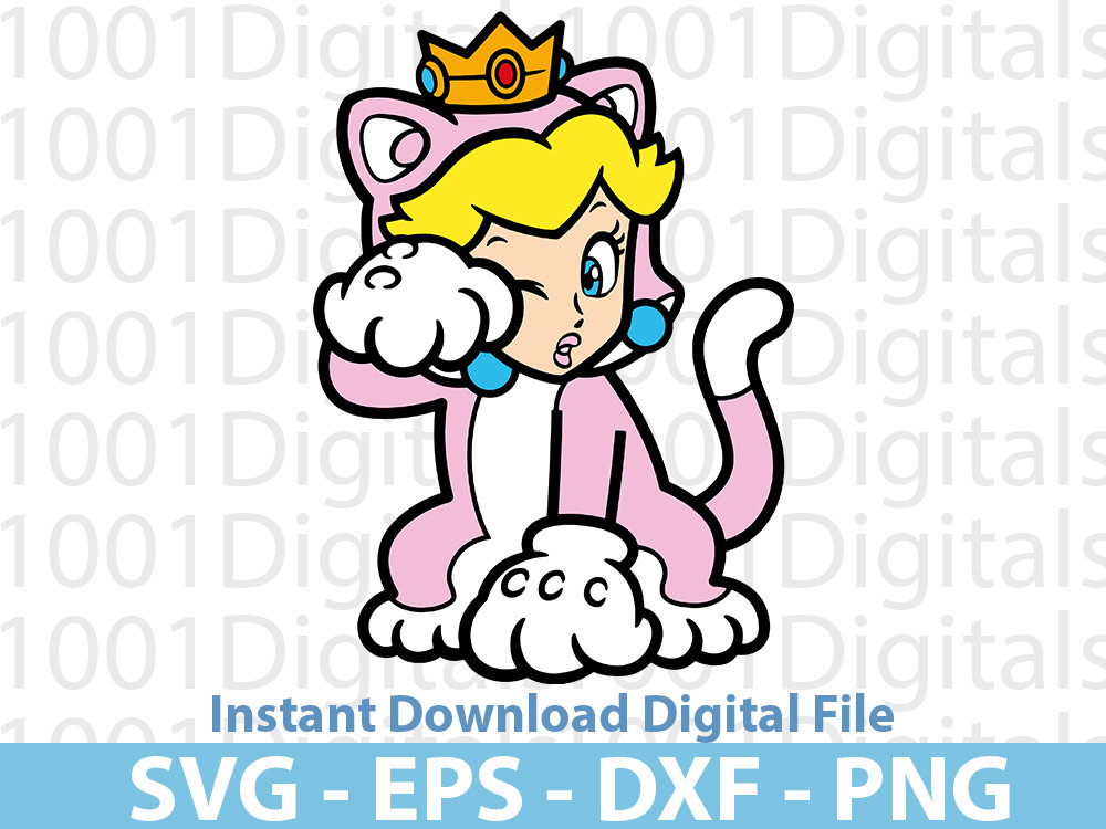 Super Mario Cat Svg, Cute Cat Mario Svg, Mario Clipart, Cut File ...