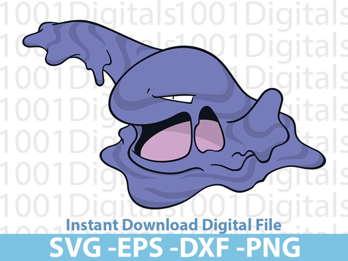 Muk Svg, Pokemon Muk Svg, Muk Clipart, Png Cut File, Cricut Silhouette ...