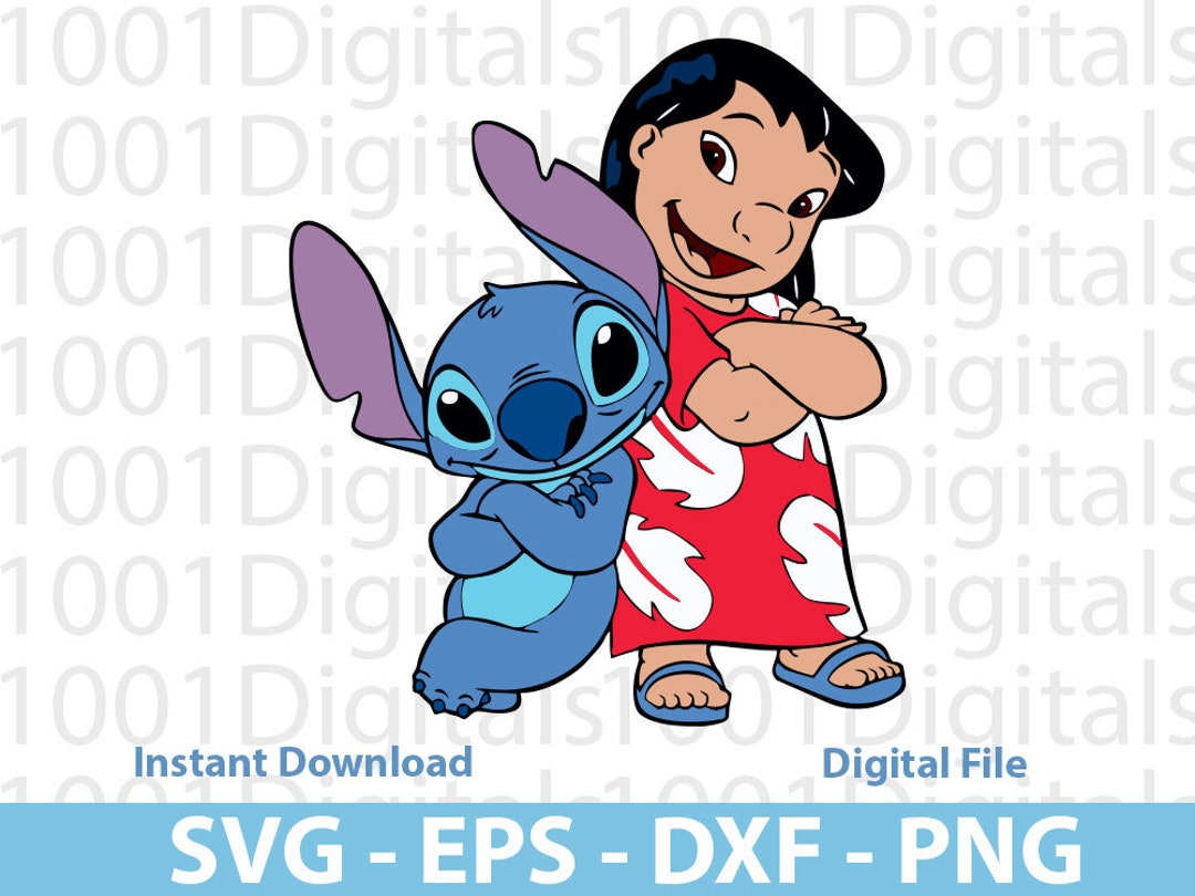 Stitch and Lilo SVG for Cricut, Lilo and Stitch Print, Layered Stitch ...