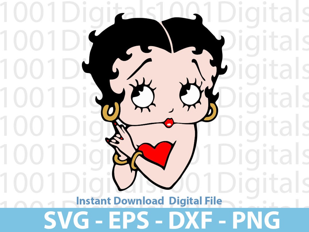 Betty Boop Svg, Betty Boop Head, Cute Boop Svg, Betty Boop Clipart, Cut ...