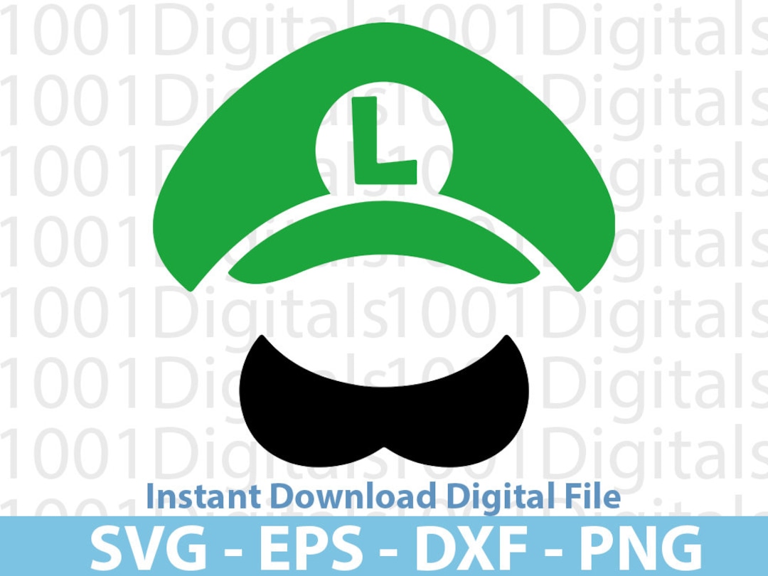 Luigi Hat Svg, Mario Hat Silhouette Svg, Mario Clipart, Cut File, Cricut Silhouette, Sticker Svg ...