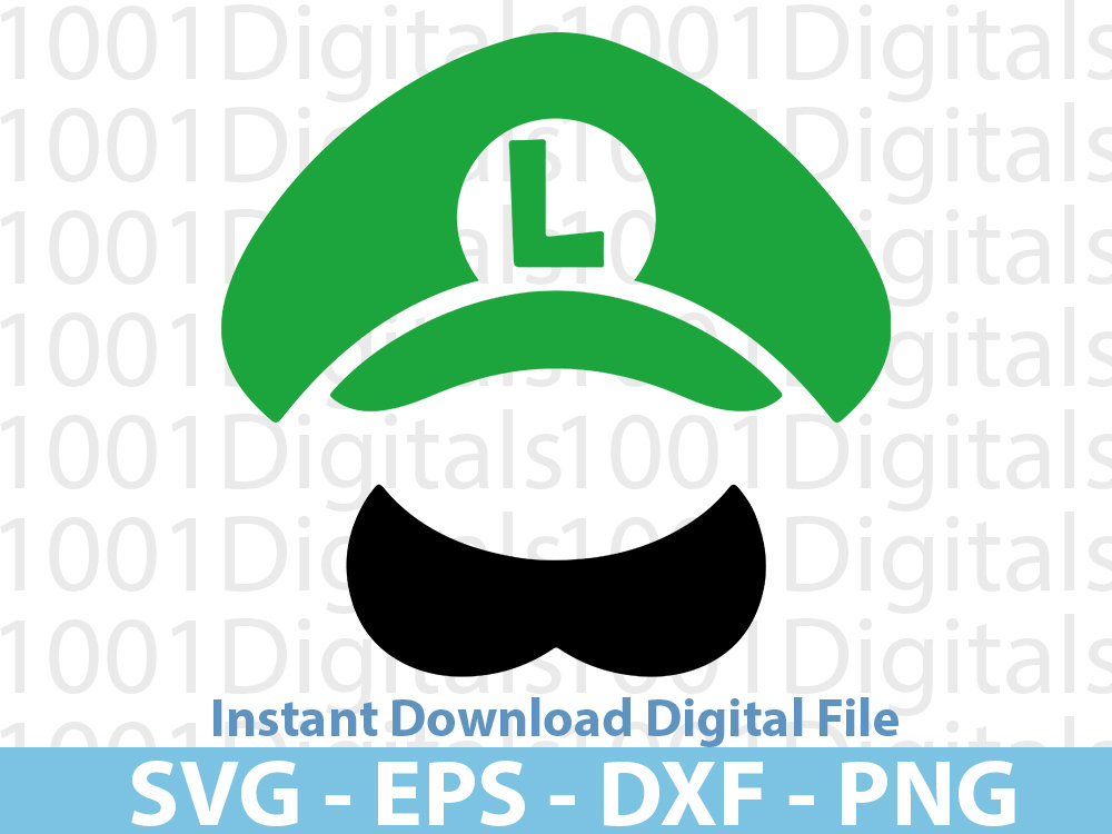 Luigi Hat Svg, Mario Hat Silhouette Svg, Mario Clipart, Cut File ...