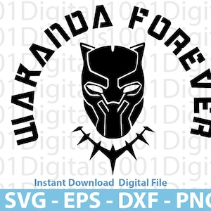 Wakanda Forever Svg, Black Panther Svg, Wakanda Layered Svg, Clipart ...