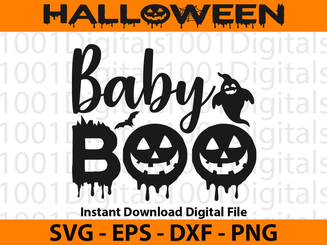 Baby Boo Svg, Halloween Ghost Boo Svg, Halloween Cut Files for Cricut ...