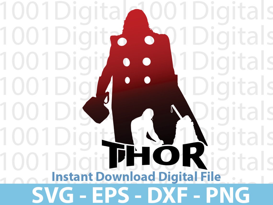 Thor Silhouette Svg, Superhero, Instant Download Svg Eps Dxf Png ...