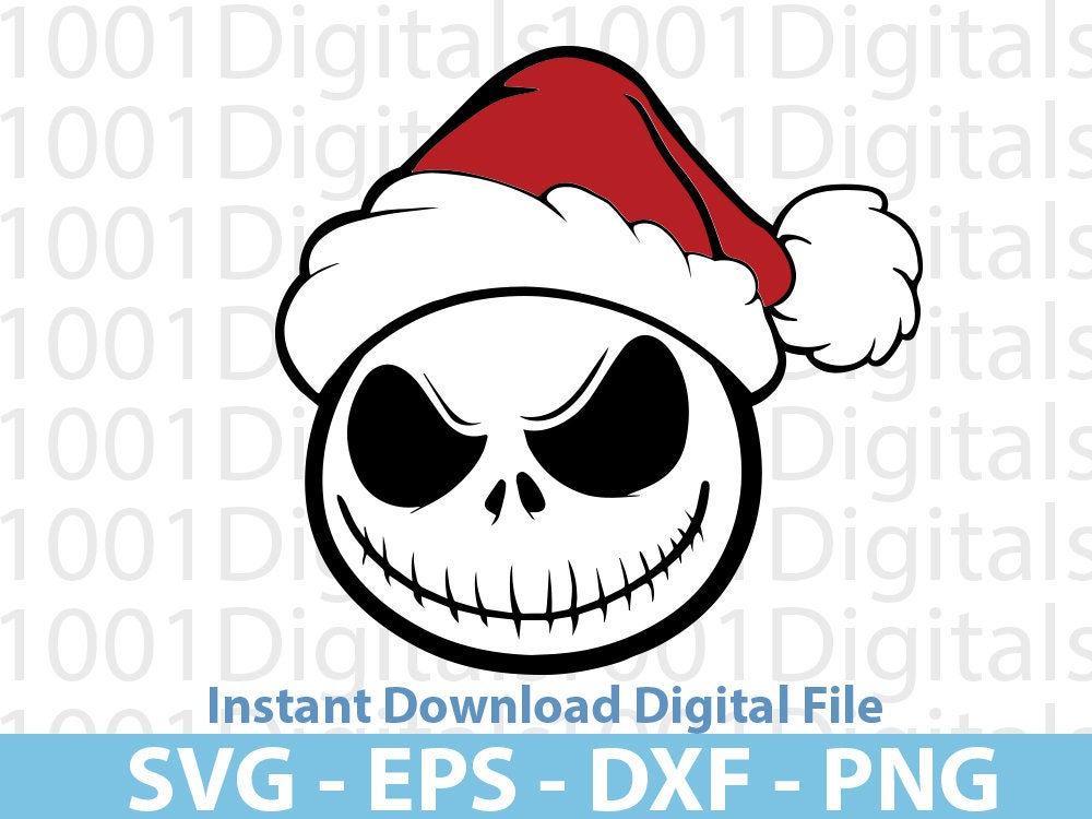 Jack Skellington Svg, Christmas Jack Skellington Svg , Clipart, Png Cut ...