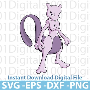 Mew Svg, Pokemon Mew Svg, Mew Clipart, Png Cut File, Cricut Silhouette ...