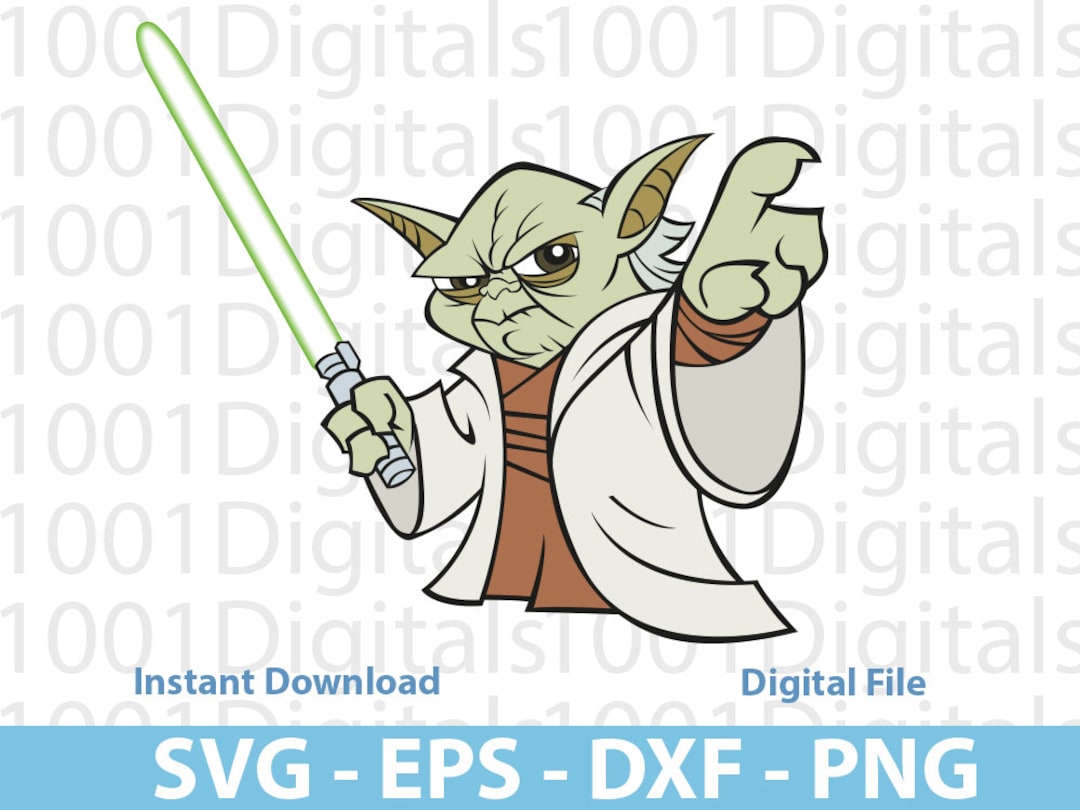 Master Yoda Attack Svg, Star Wars Yoda Svg , Cute Yoda Svg, Eps Png Dxf ...