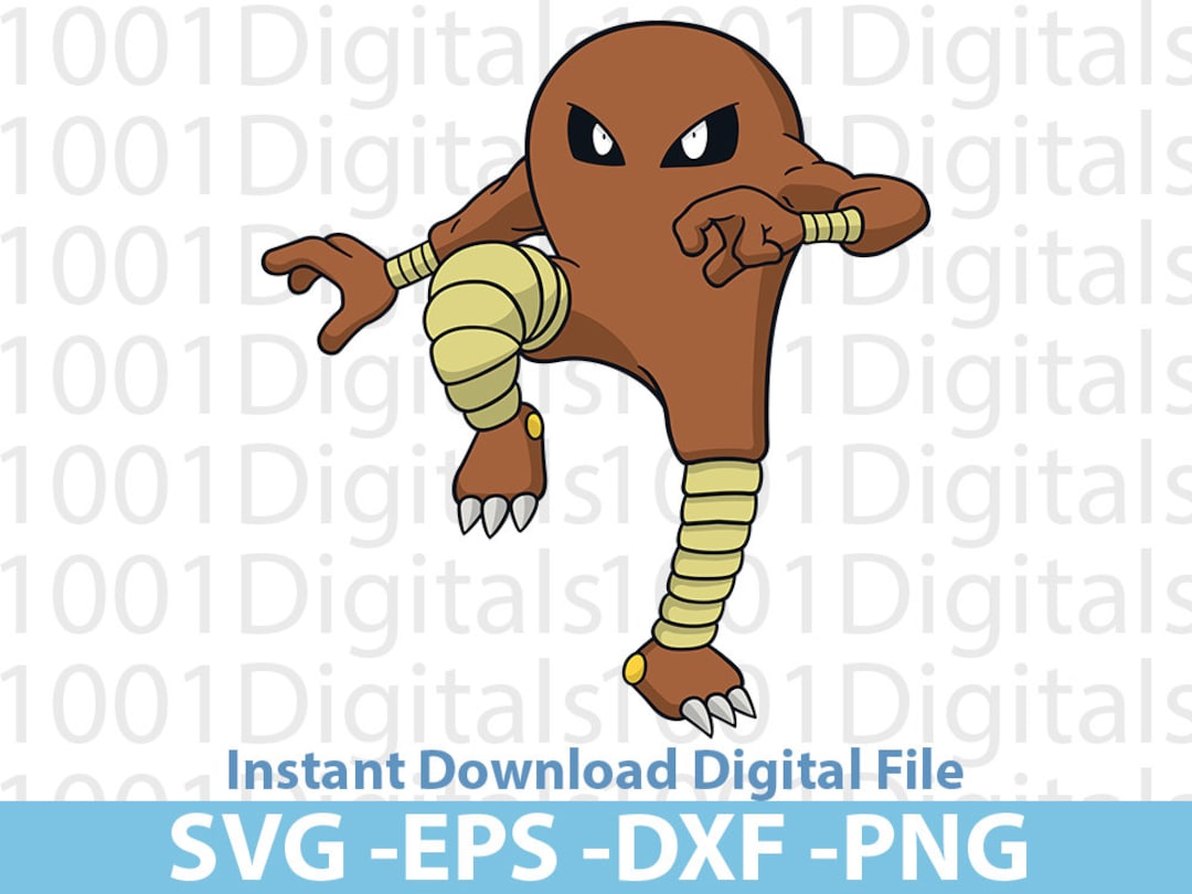 Hitmonlee Svg, Pokemon Hitmonlee Svg, Hitmonlee Clipart, Png Cut File ...