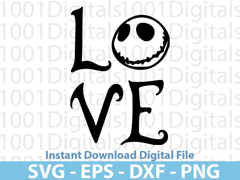 Love Jack Skellington Svg jack Love Svg Clipart Png Cut - Etsy