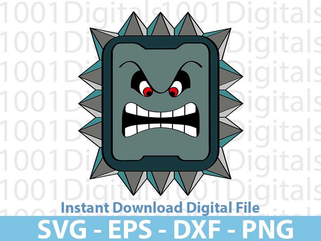 Whomp Svg, Super Mario Whomp Svg, Mario Clipart, Cut File, Cricut ...