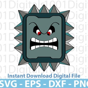 Whomp Svg, Super Mario Whomp Svg, Mario Clipart, Cut File, Cricut ...