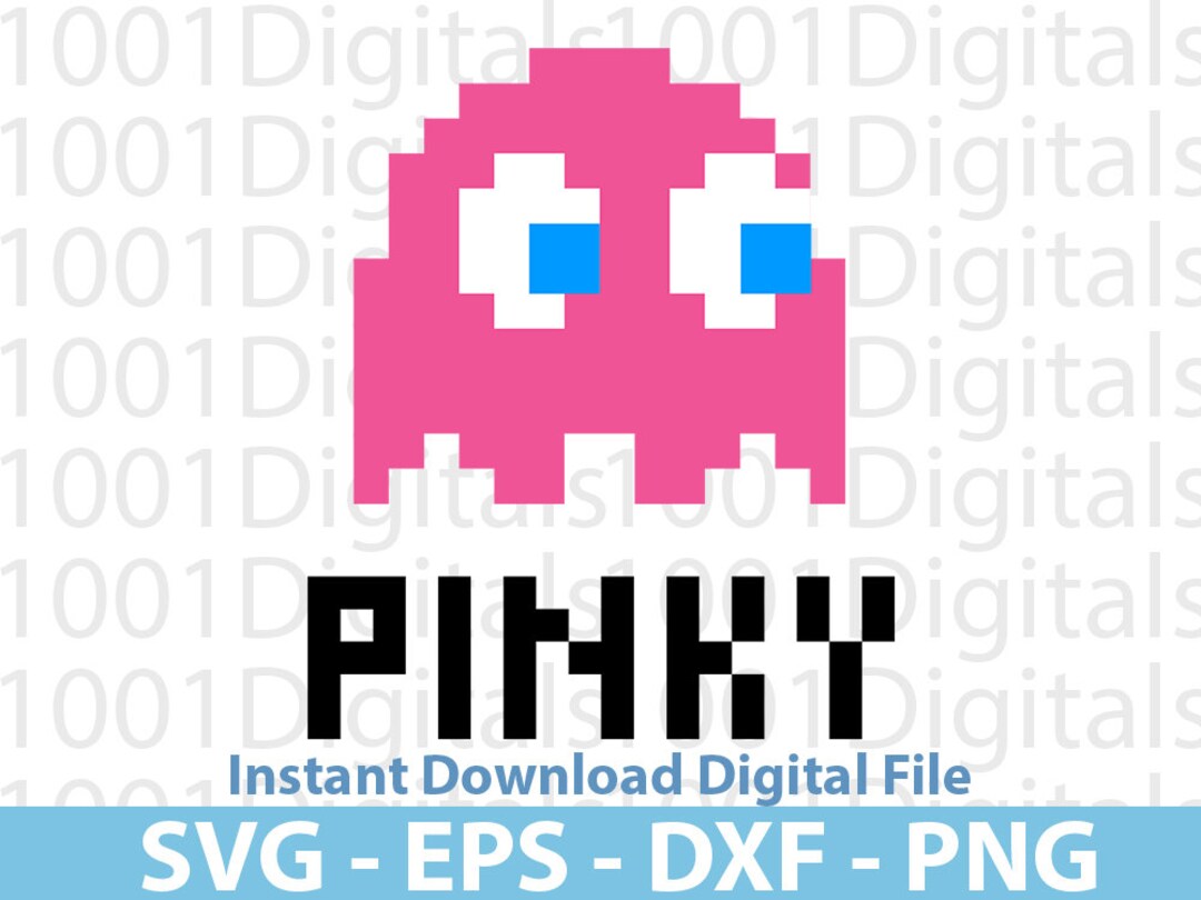 Pinky Pac-man Clipart (svg, Eps, Dxf, Png) Cut File (digital File) - Etsy