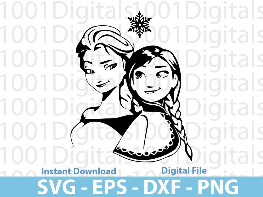 Elsa Frozen SVG for Cricut, Elsa and Anna Print, Layered Elsa Clipart ...