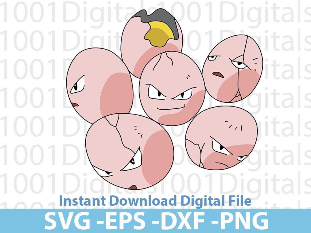 Exeggcute Svg, Pokemon Exeggcute Svg, Exeggcute Clipart, Png Cut File ...