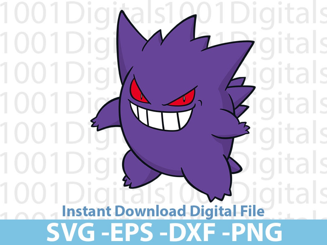Gengar Svg, Pokemon Gengar Svg, Gengar Clipart, Png Cut File, Cricut ...