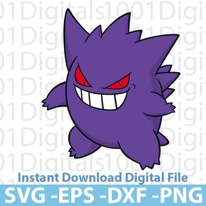 Gengar Svg, Pokemon Gengar Svg, Gengar Clipart, Png Cut File, Cricut ...