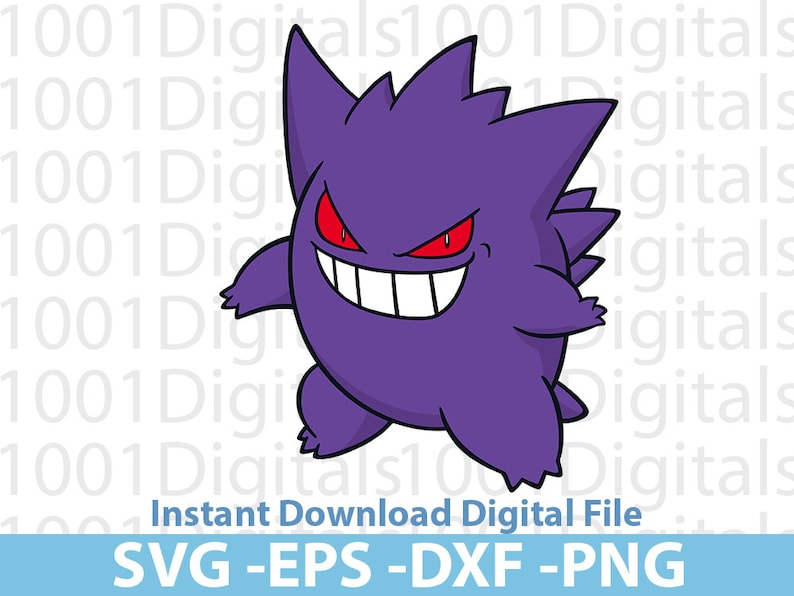 Gengar Svg, Pokemon Gengar Svg, Gengar Clipart, Png Cut File, Cricut ...
