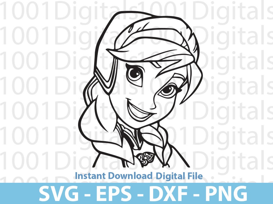 Elsa Frozen Svg, Beatiful Elsa Head Svg , Cute Elsa Svg, Frozen Elsa ...