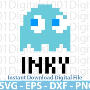 Pac Inky Svg, Cute Blue Pac Svg, Pac Clipart, Cut File, Cricut ...