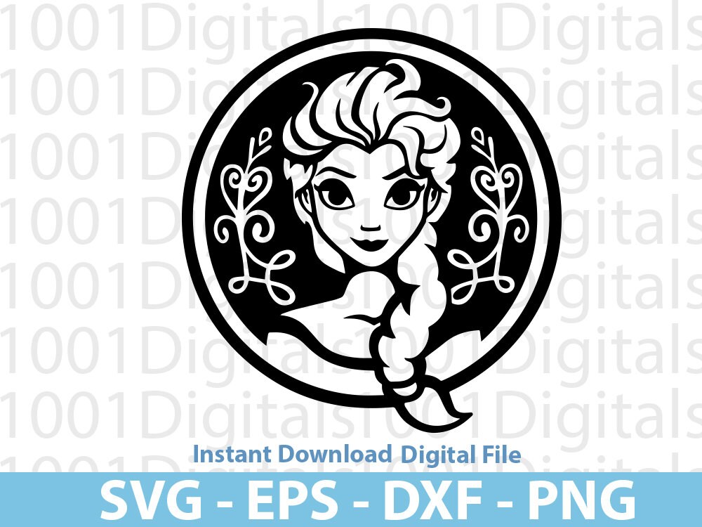 Elsa Frozen Svg, Elsa Head Logo Svg , Cute Elsa Svg, Frozen Elsa ...