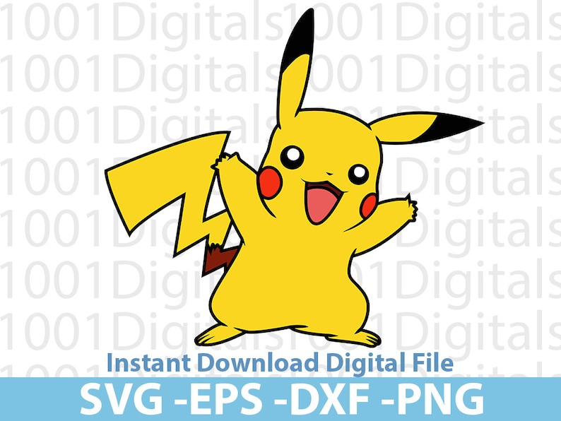 Pikachu Svg Pokemon Pikachu Svg Pikachu Clipart Png Cut - Etsy