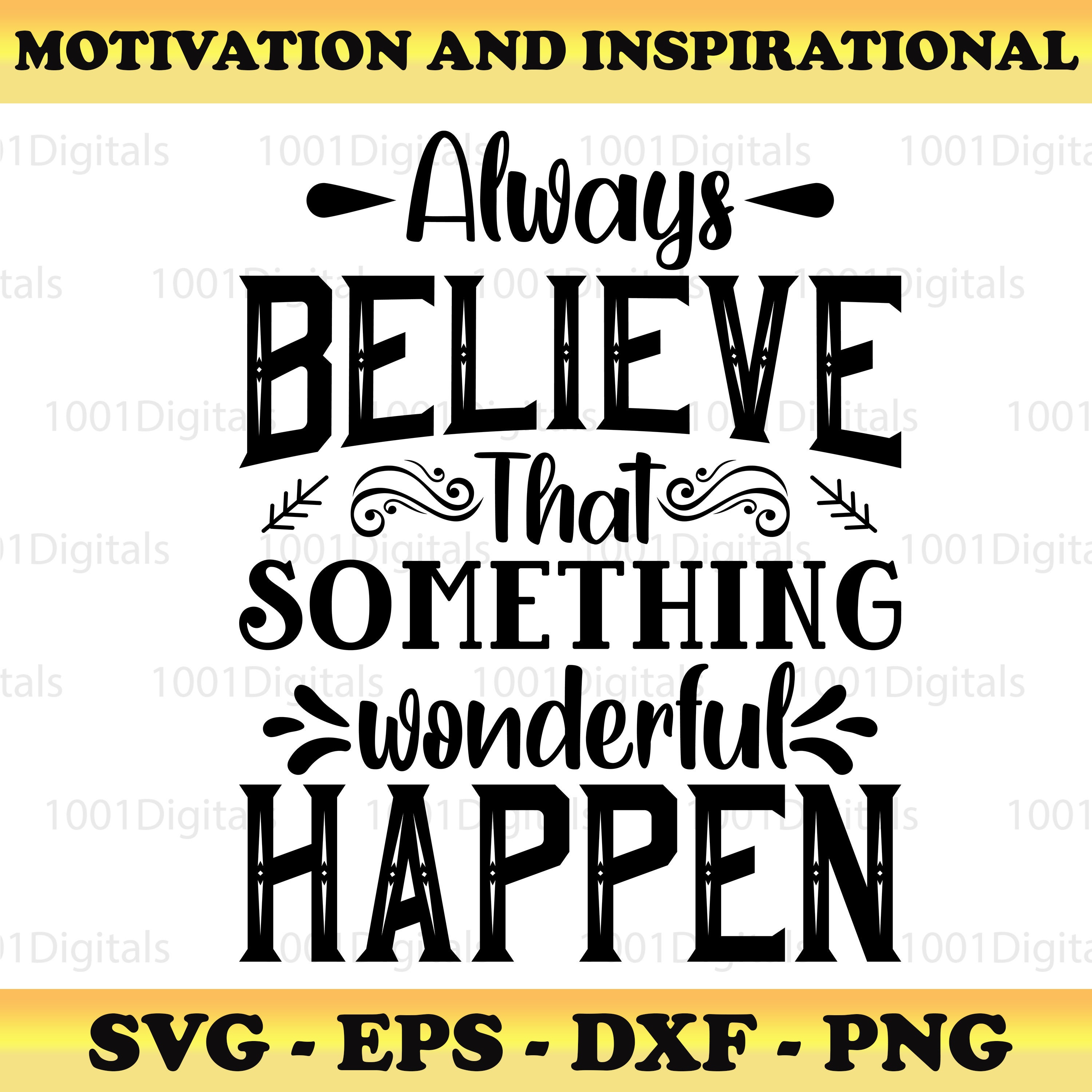 Motivation Svg, Insprational Svg ,wonderful Happen Svg, Cut File Cricut ...