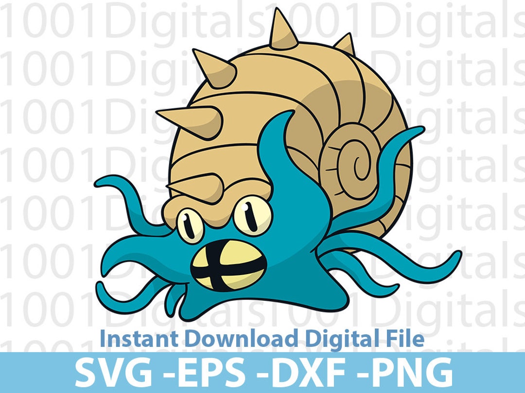 Omastar Svg, Pokemon Omastar Svg, Omastar Clipart, Png Cut File, Cricut ...