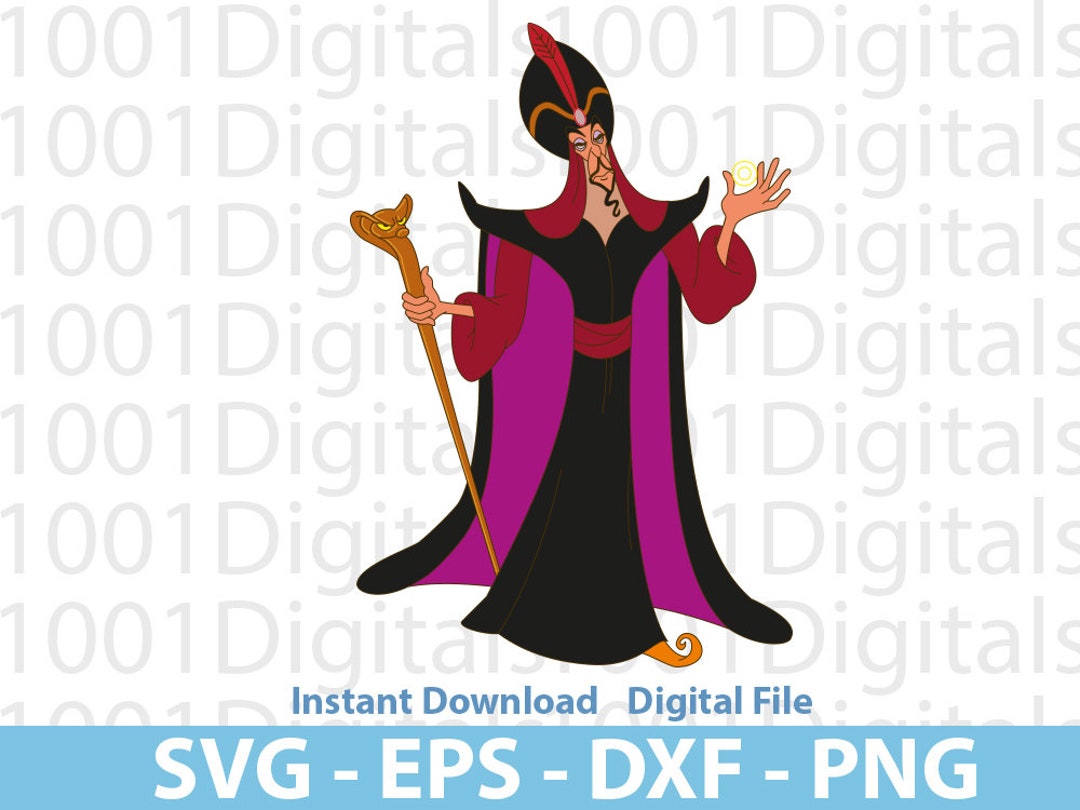 Jafar Aladdin Svg, Bad Guy Jafar Svg, Aladdin Jafar Clipart, Png Cut ...